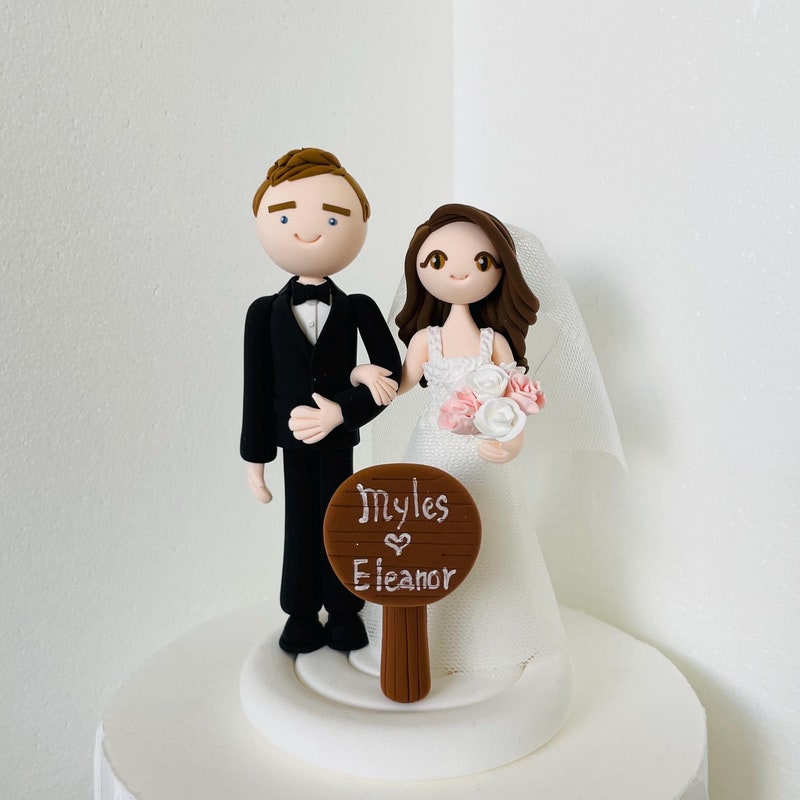 Wedding Cake Topper Bride and Groom - Etsy