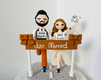 Marathon Runners Theme Bride and Groom Running Handmade Custom | Etsy