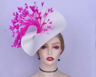 Exclusive Emerald Green/fuchsia Fascinator Two Tone Big Saucer ...