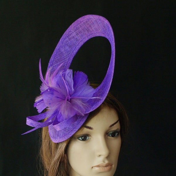Purple Fascinator - Etsy