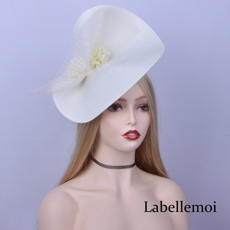 Exclusive Ivory Fascinator Hat Saucer Hatinator Church Hat | Etsy