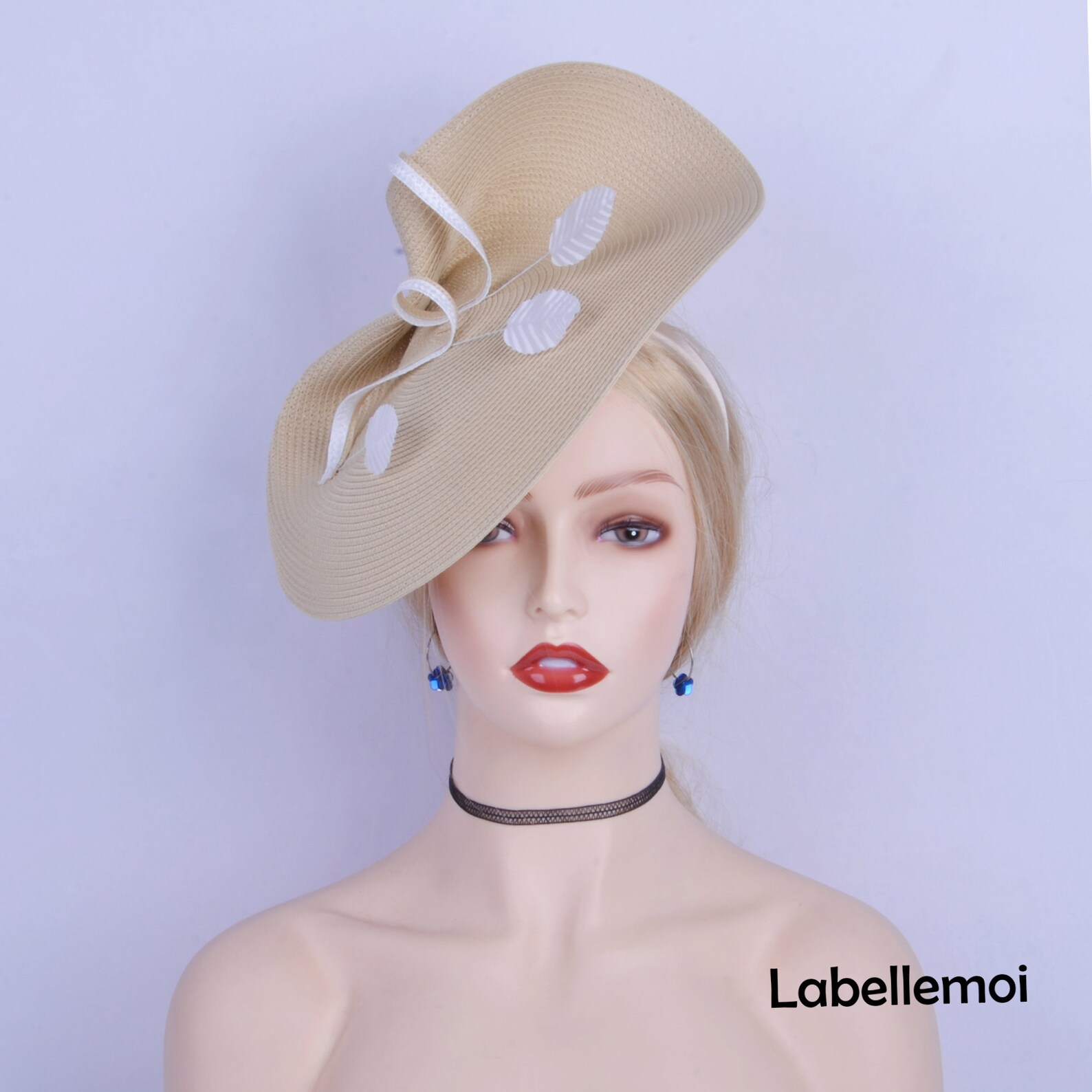 New Exclusive Nude Beige/white Fascinator Disc Saucer | Etsy