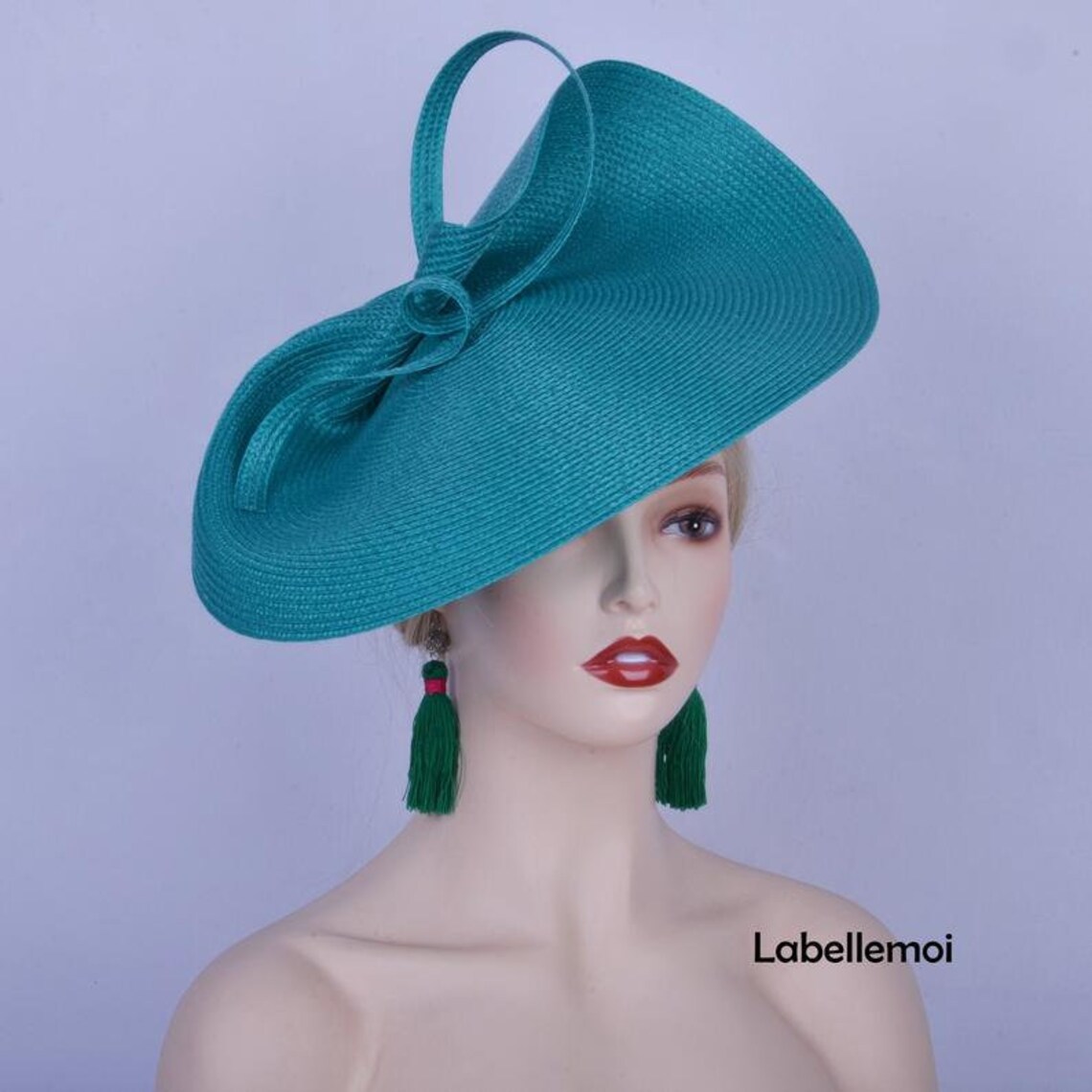 Exclusive Turquoise Blue Fascinator Large Saucer Hatinator | Etsy
