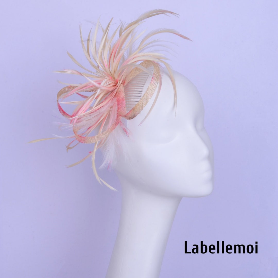 New Feather Fascinator Graffiti Random Dyeing Sinamay Loop - Etsy