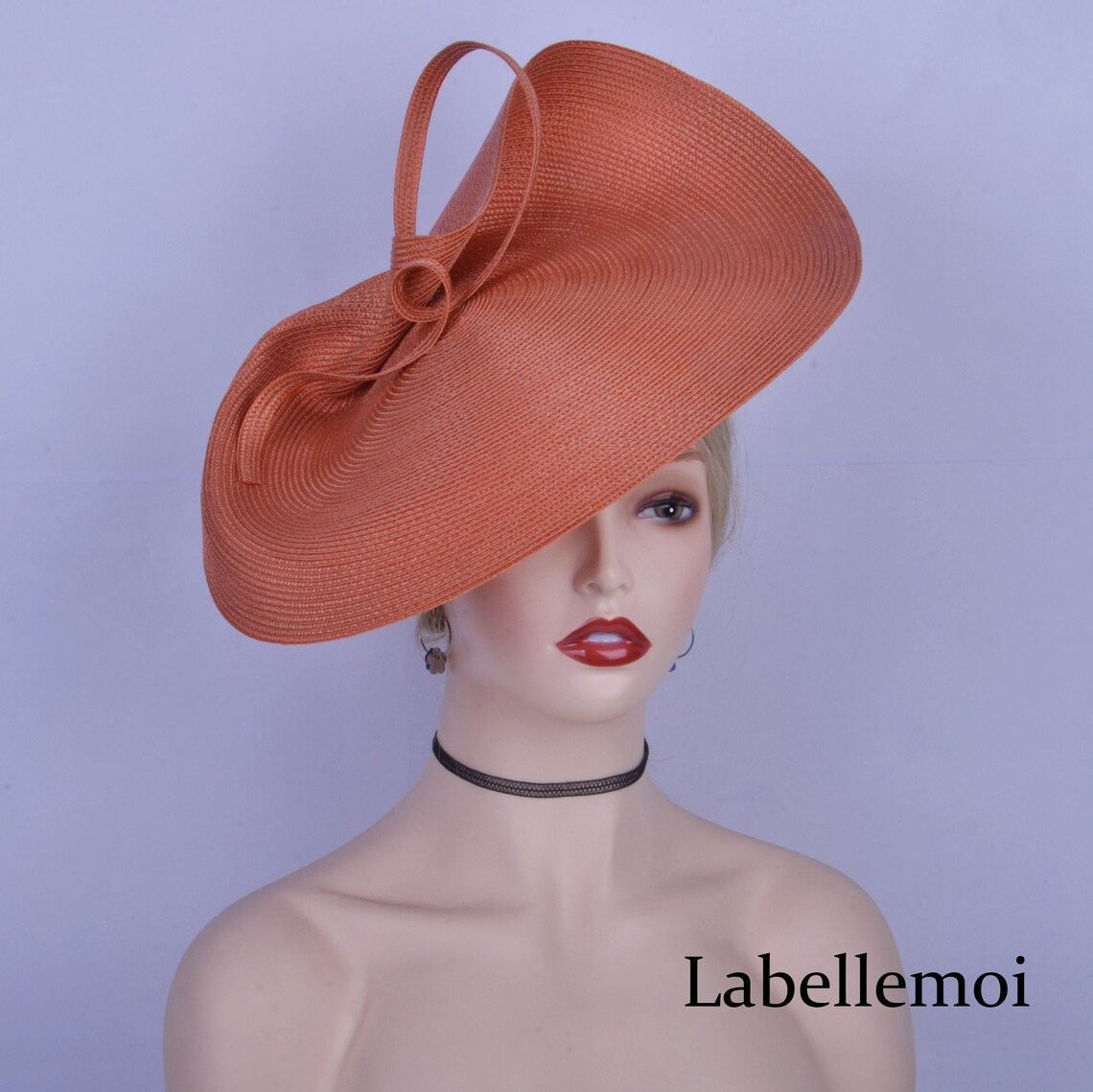 New Rusty Burnt Orange Caramel Fascinator Large Saucer | Etsy