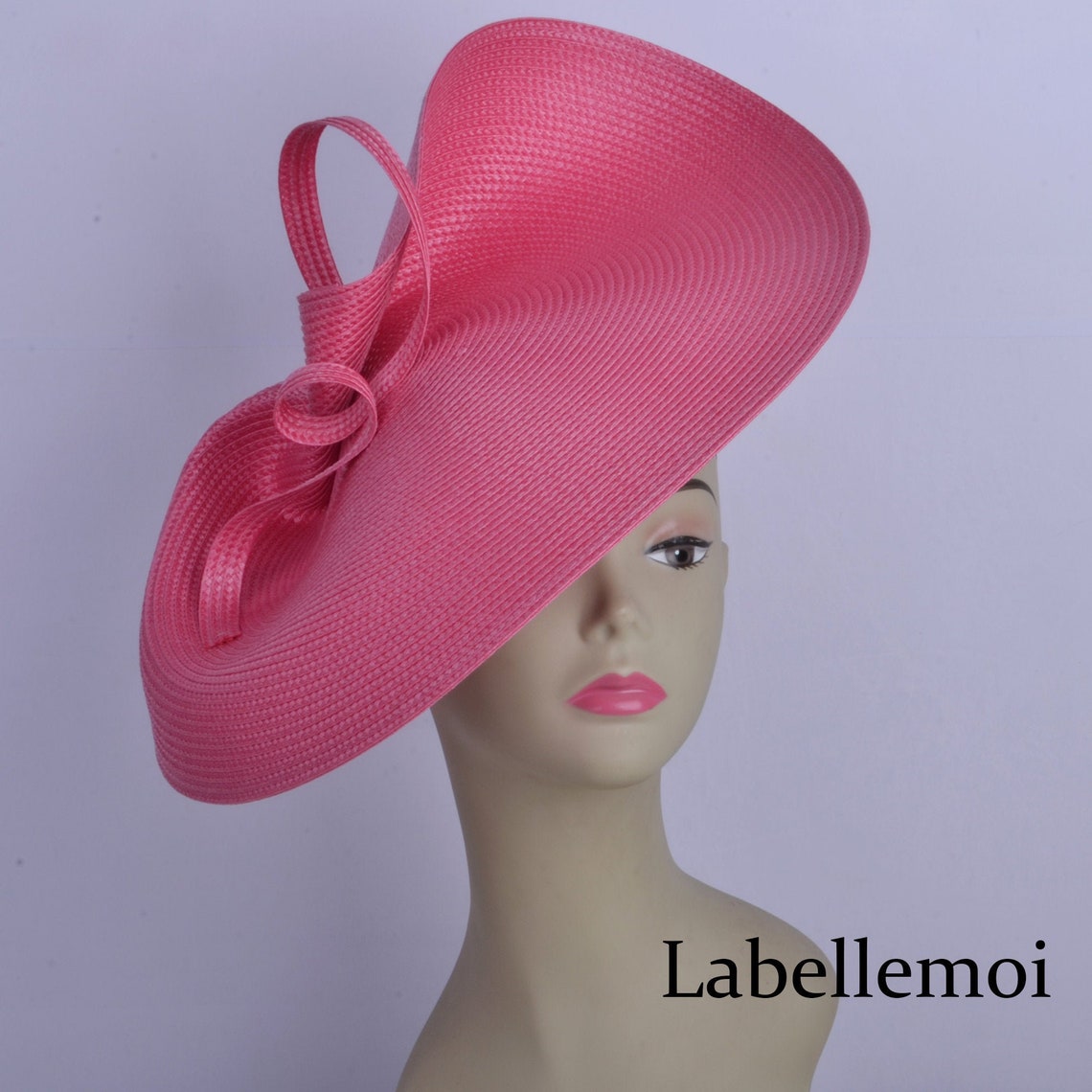 Exclusive Pink Fascinator Large Saucer Hatinator Church Hat - Etsy