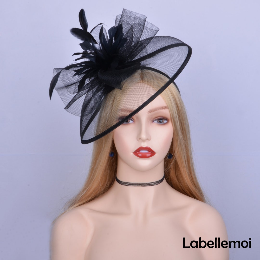 New Big Black Fascinator Big Hatinator Headband for - Etsy