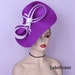 Exclusive Purple/white Fascinator Two Tone Big Saucer - Etsy