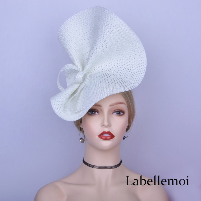 NEW Exclusive Ivory Fascinator Large Saucer Hatinator Hollow - Etsy