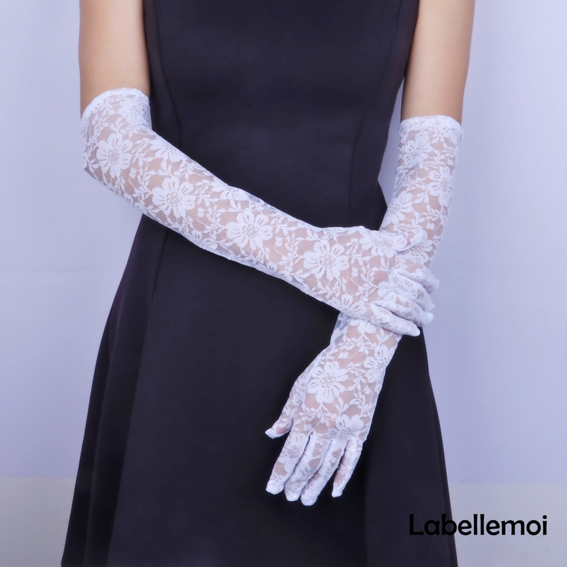 Elegant Black Lace Glove Women‘s Gloves Long Gloves,party,races,wedding ...