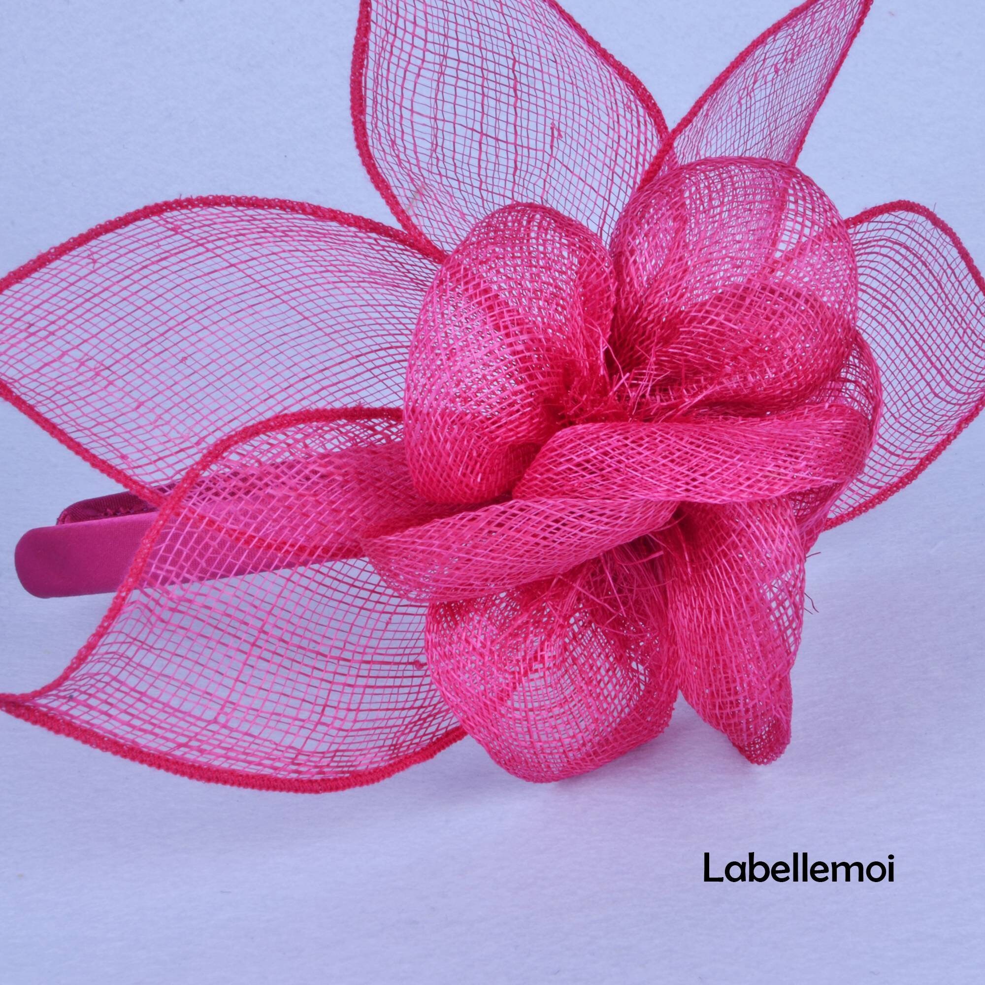 New Fuchsia Hot Pink Small Headband Fascinator Royal Wedding Hat ...