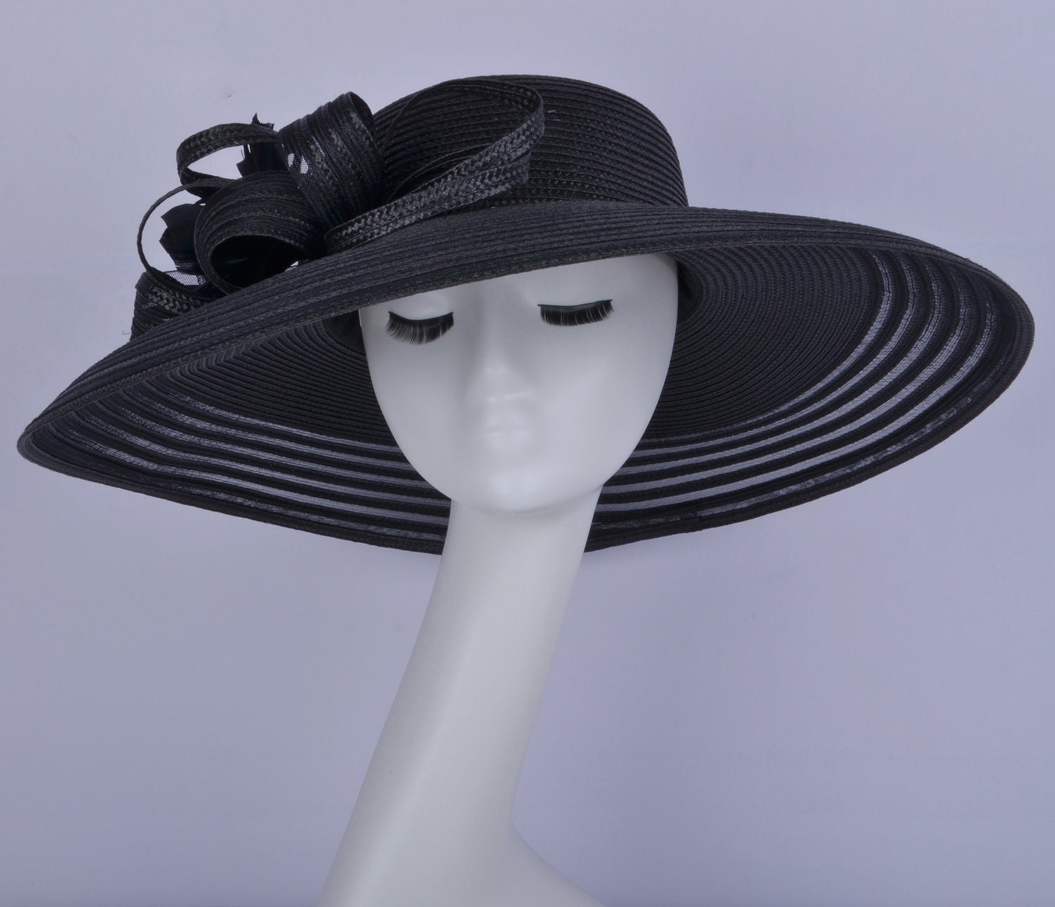 Extra Large Ivory Wedding Hat Church Hat Wide Brim Kentucky - Etsy UK