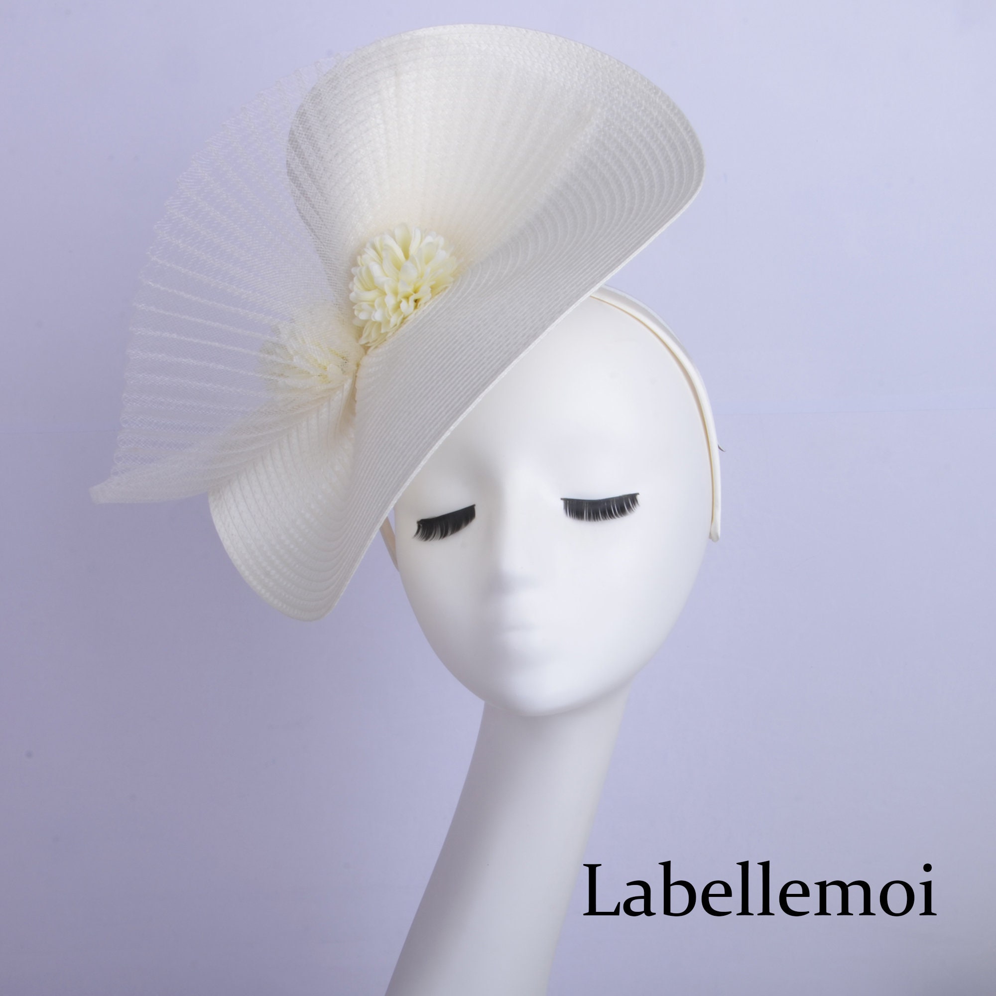 Exclusive Navy Blue Fascinator Saucer Hatinator Church Hat | Etsy