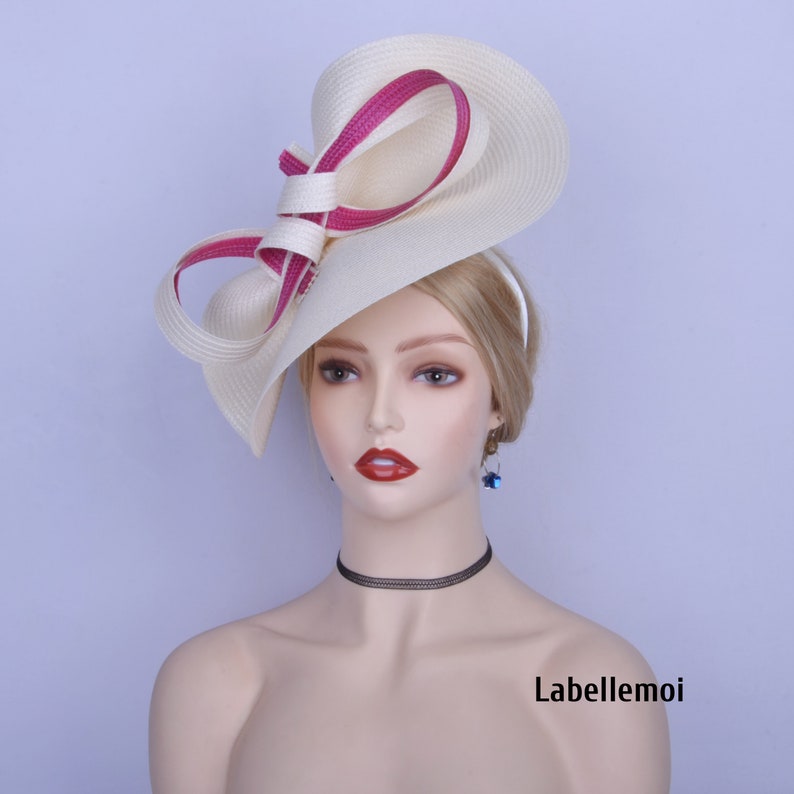 Exclusive Fuchsia/black Fascinator Two Tone Large Saucer - Etsy