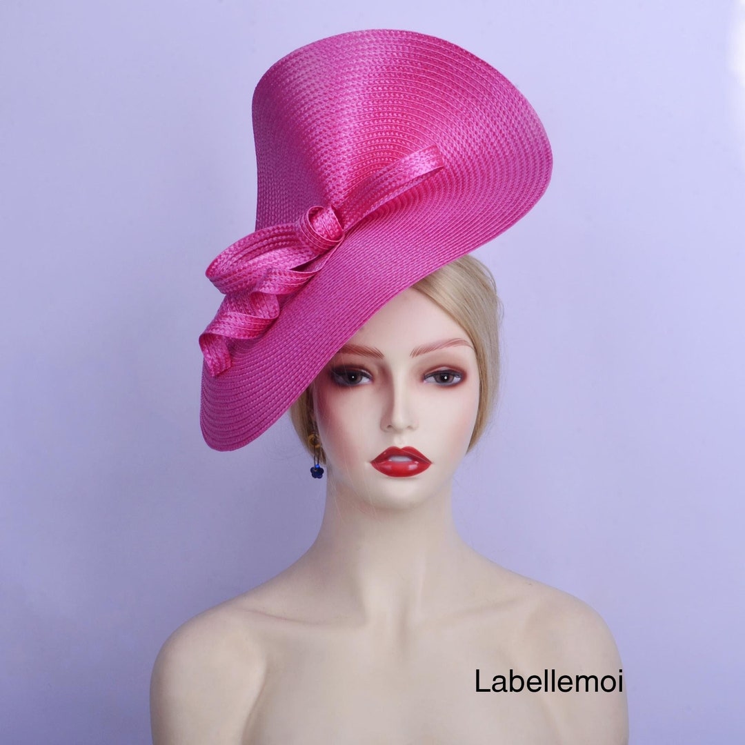 Exclusive Hot Pink Fascinator Hat Big Saucer Hatinator Church Kentucky ...