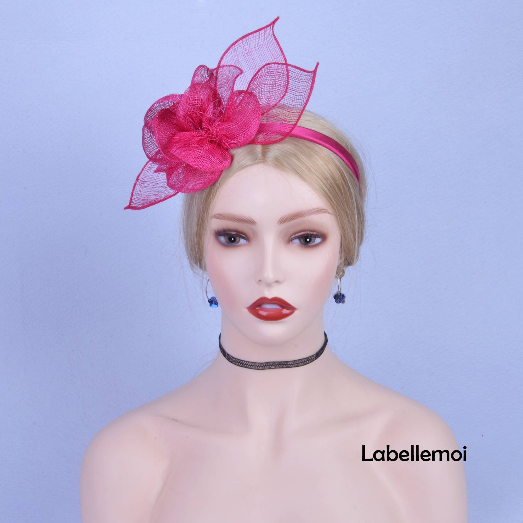 New Fuchsia Hot Pink Small Headband Fascinator Royal Wedding Hat ...