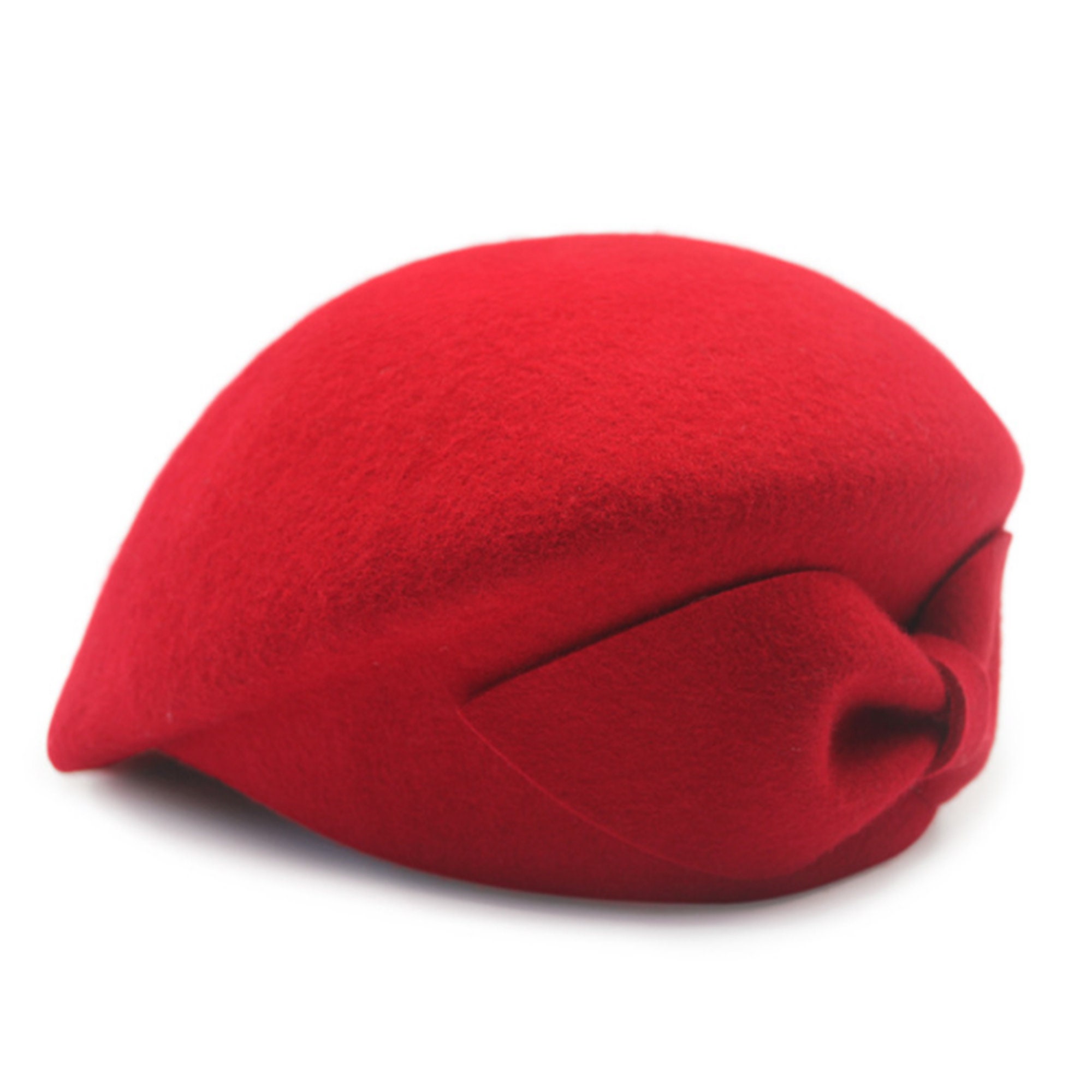 NEW Vintage Camel Wool Felt Hat Winter Hat Wool Beret Cap W/felt Bow ...
