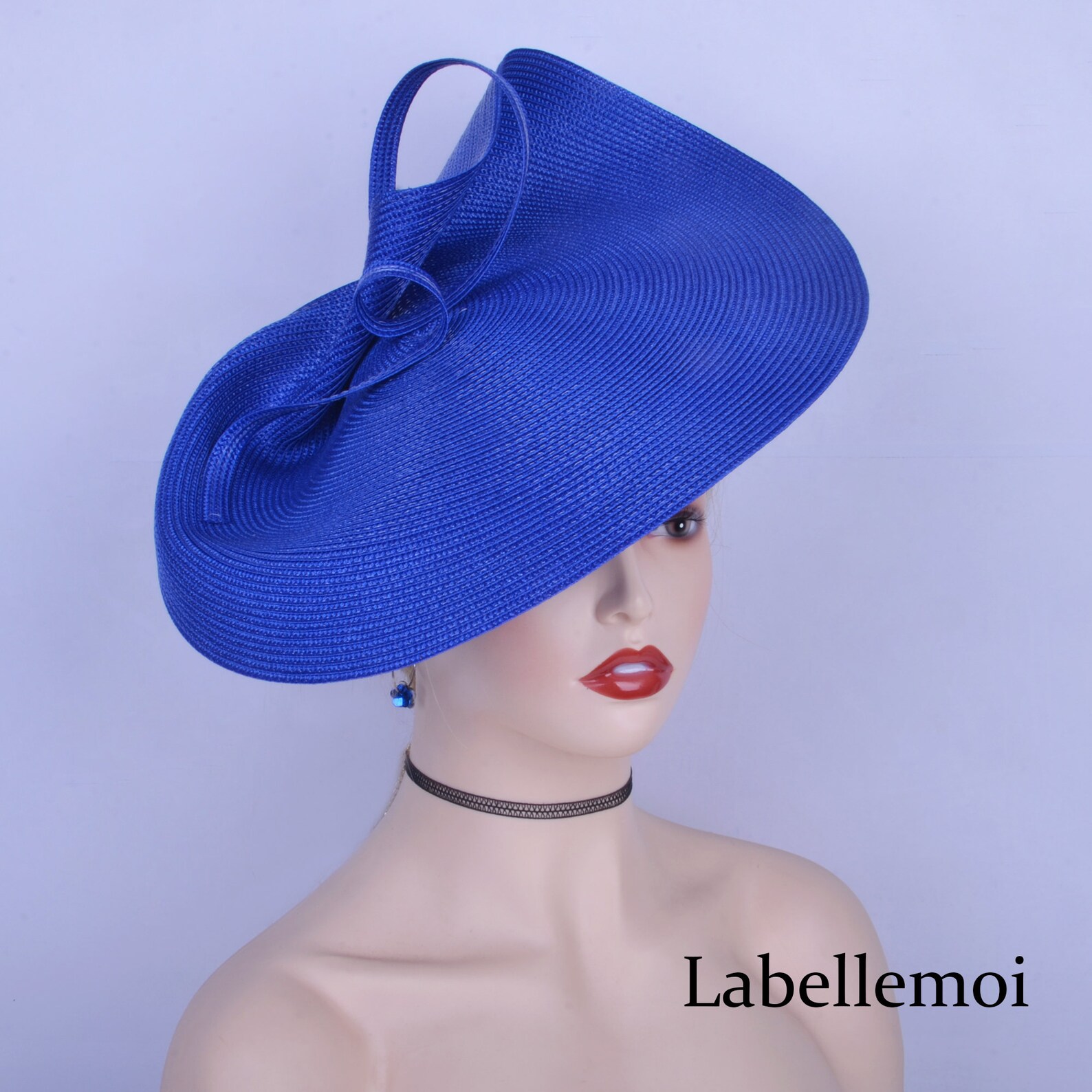 Exclusive Royal Blue Cobalt Blue Fascinator Large Saucer - Etsy