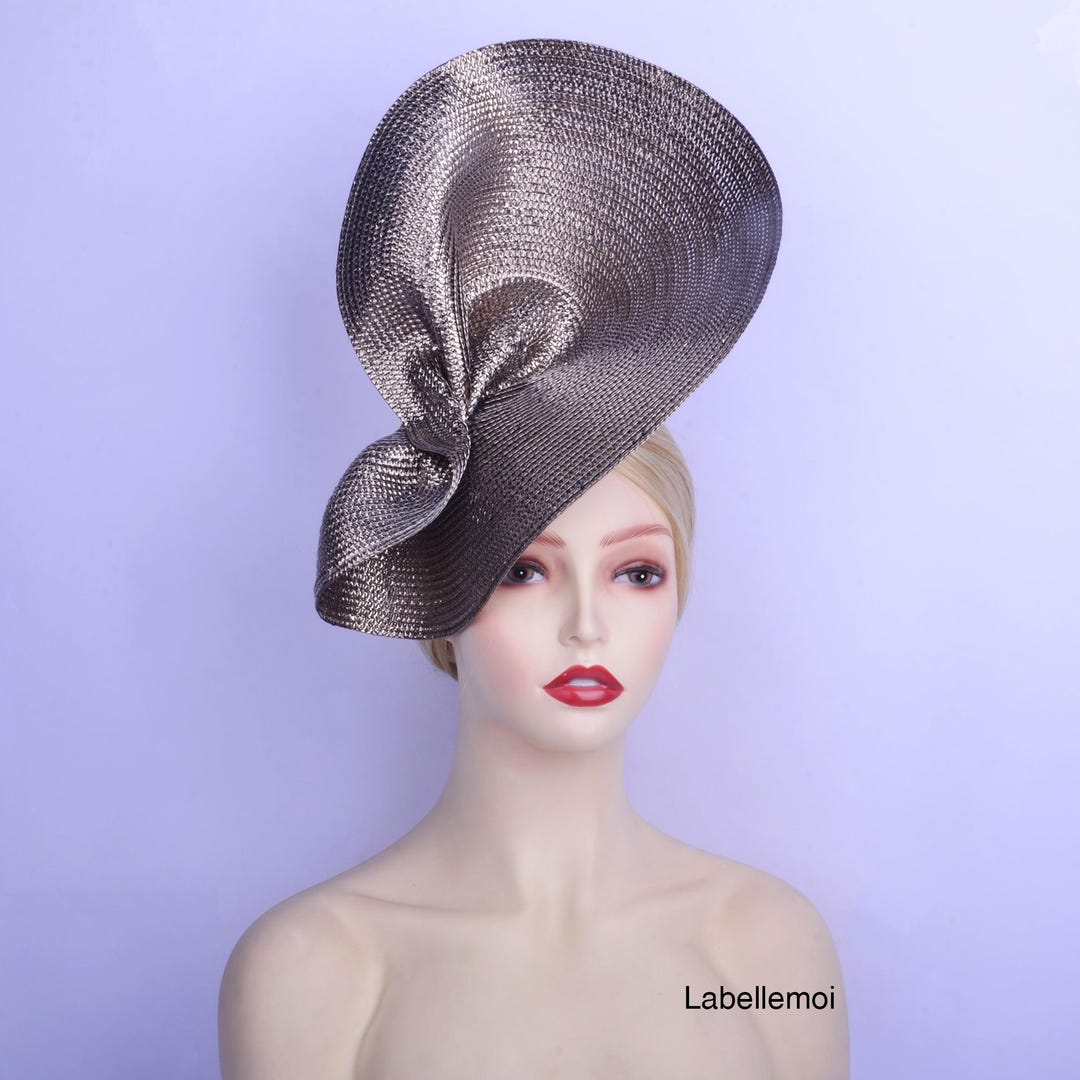 Shining Bronze Fascinator Hatinator, Kentucky Derby Ascot Hat - Etsy