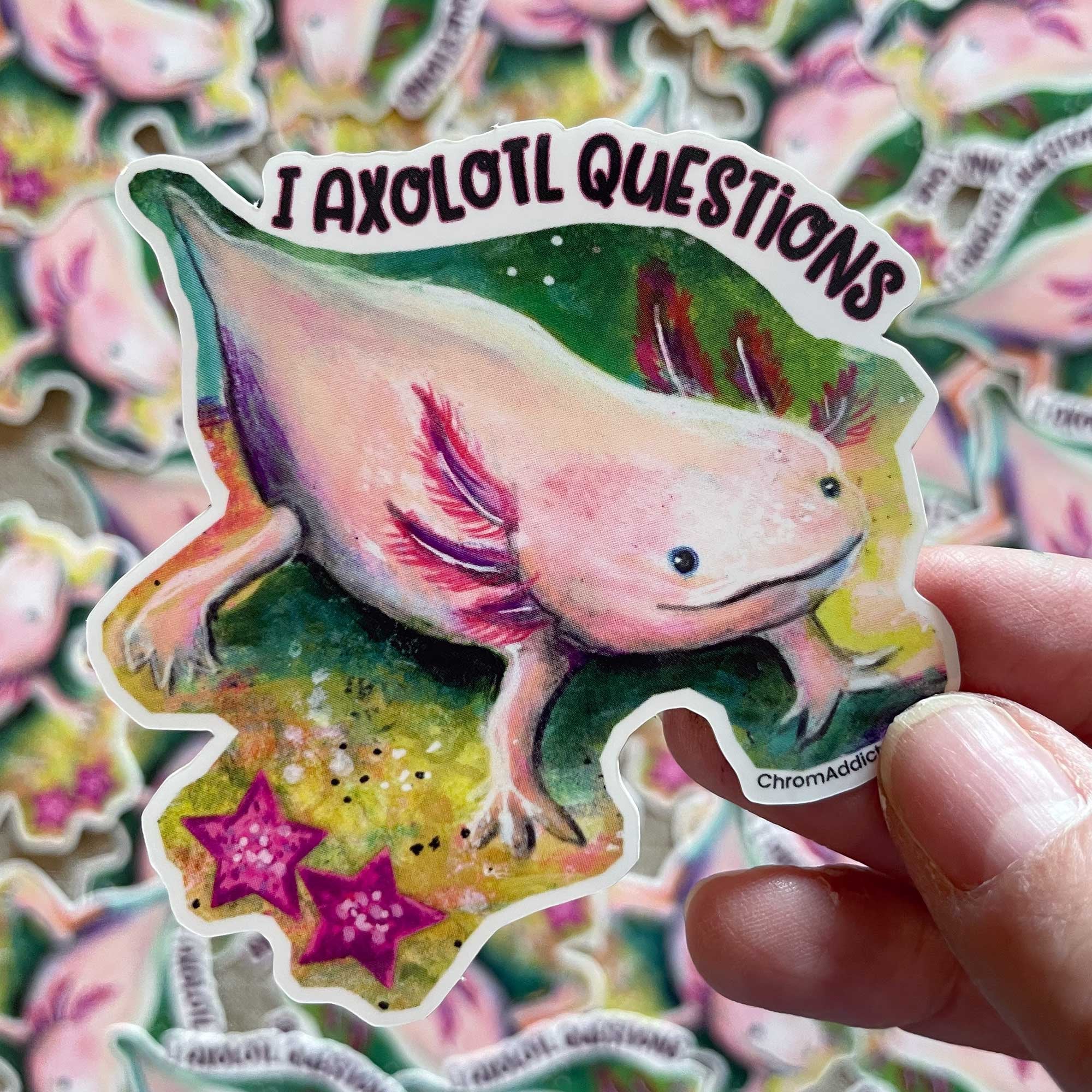 I Axolotl Questions Sticker Funny Axolotl Sticker, Cute Axolotl Sticker ...