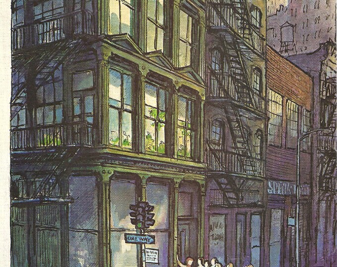 New Yorker Cover by Arthur Getz Has Group on Walking Tour of - Etsy