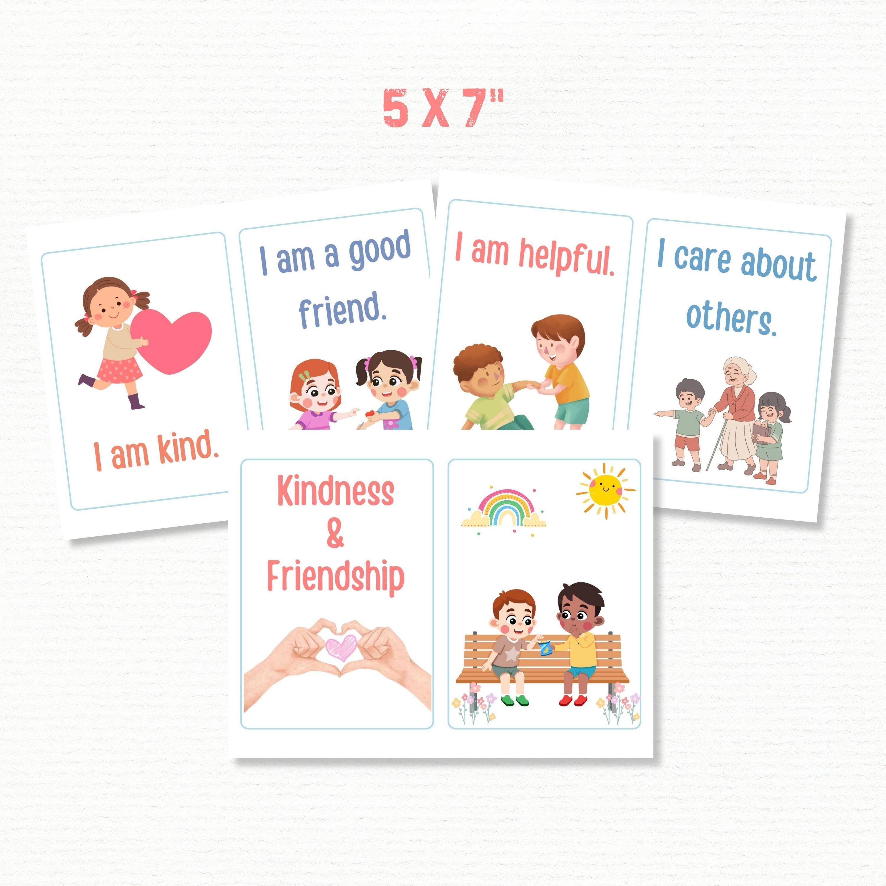 Kindness & Friendship Flash Cards: Social Emotional Learning (PDF ...