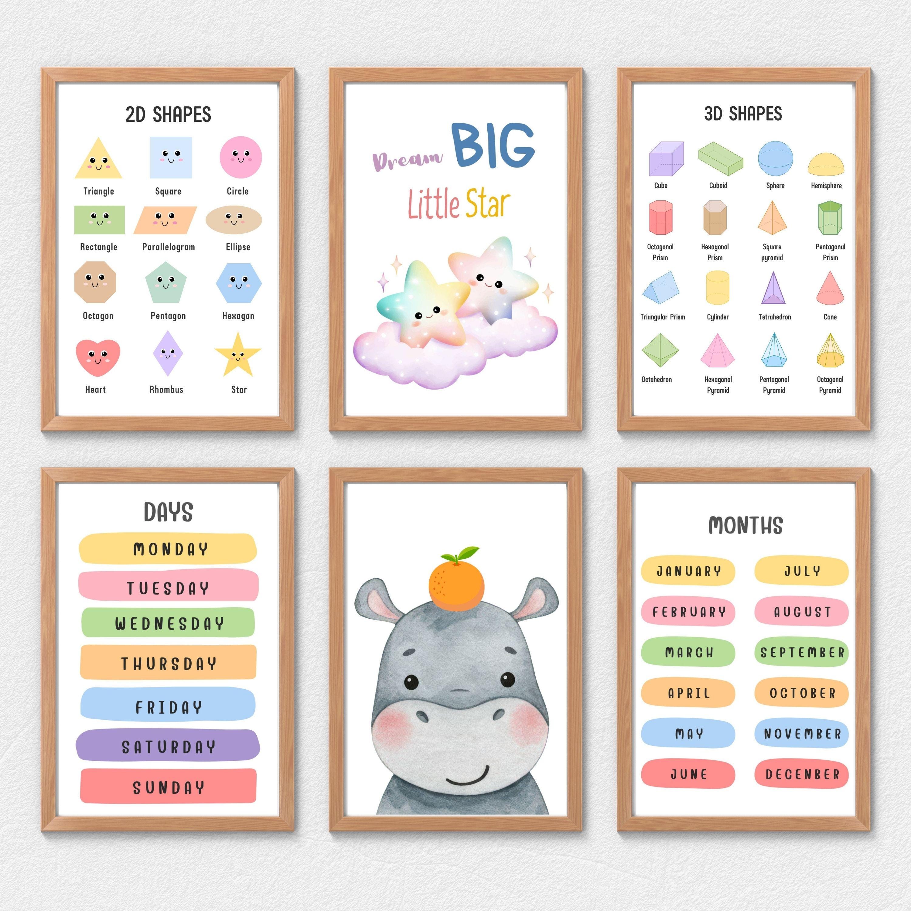 2D and 3D Shapes Posters – Educational Nursery and Classroom Art ...