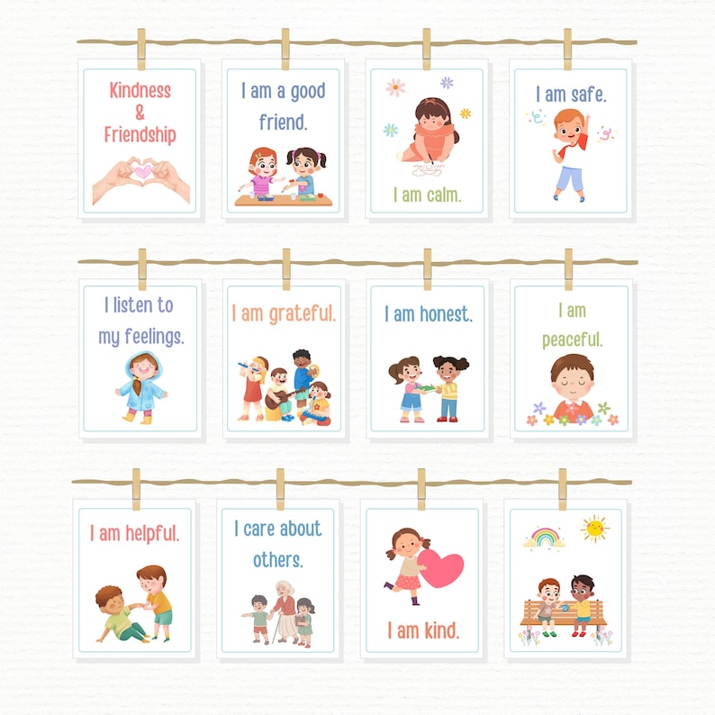 Kindness & Friendship Flash Cards: Social Emotional Learning (PDF ...