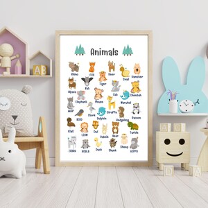 Pastel Learning Posters for Kids – Printable Educational Set of 9 | ABC ...
