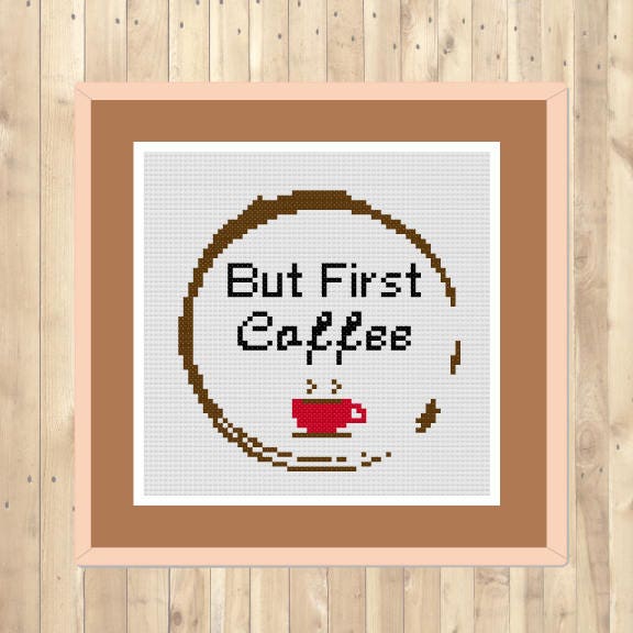 But First Coffee Cross Stitch Pattern - Etsy