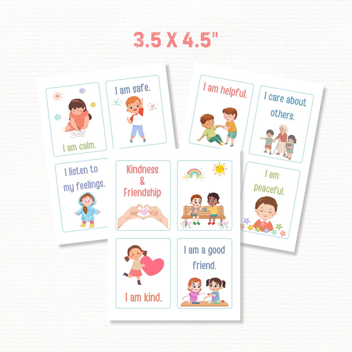 Kindness & Friendship Flash Cards – Positive Affirmation Cards, Social ...
