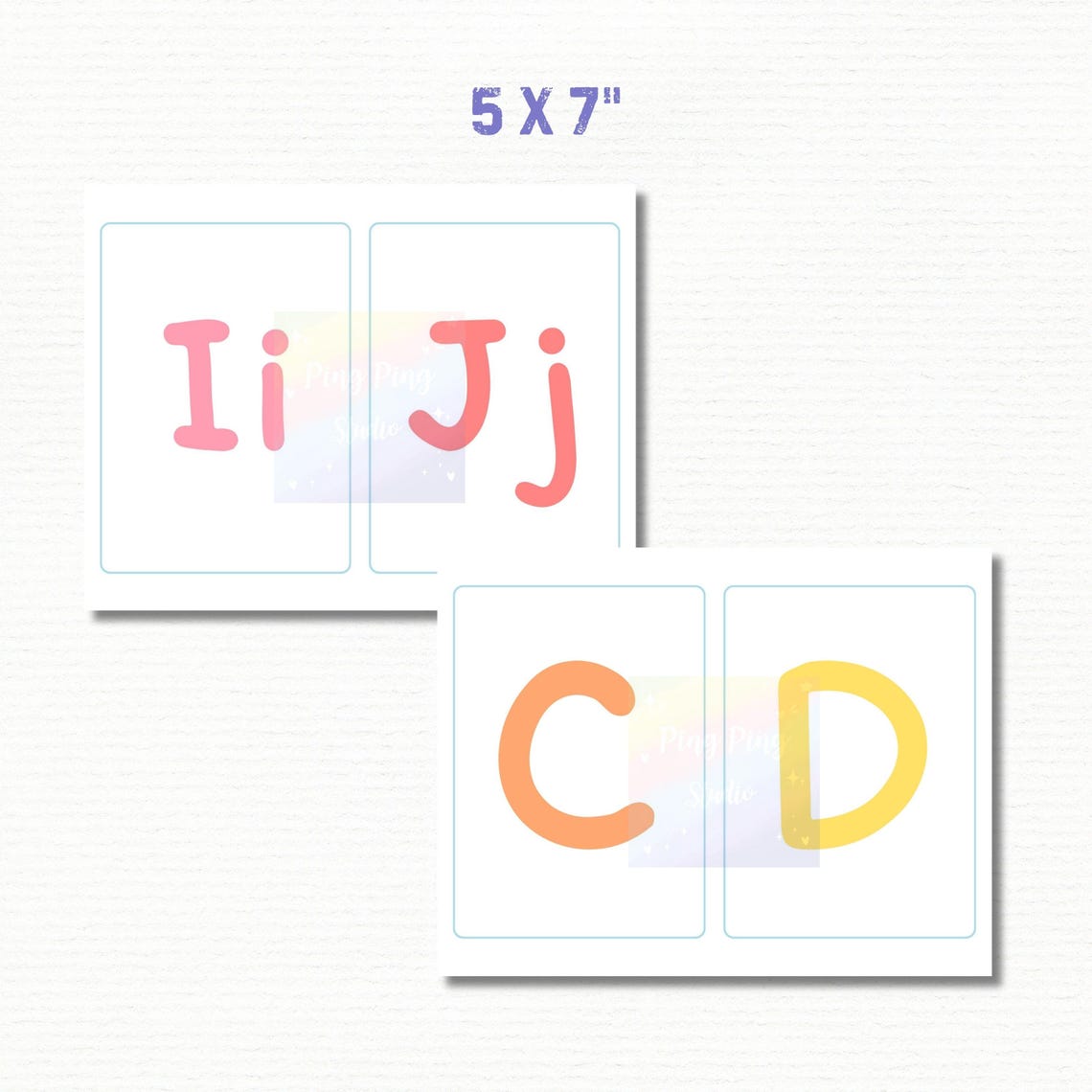 Pastel ABC Flash Cards: Uppercase and Lowercase (PDF Printable) - Etsy