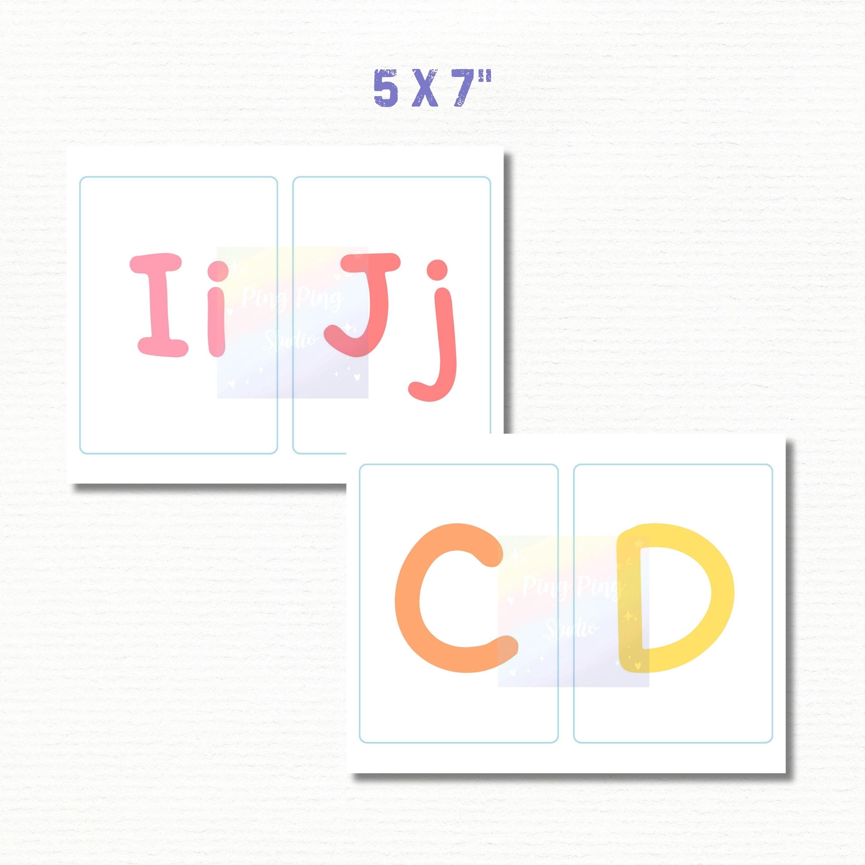Pastel ABC Flash Cards: Uppercase and Lowercase (PDF Printable) - Etsy