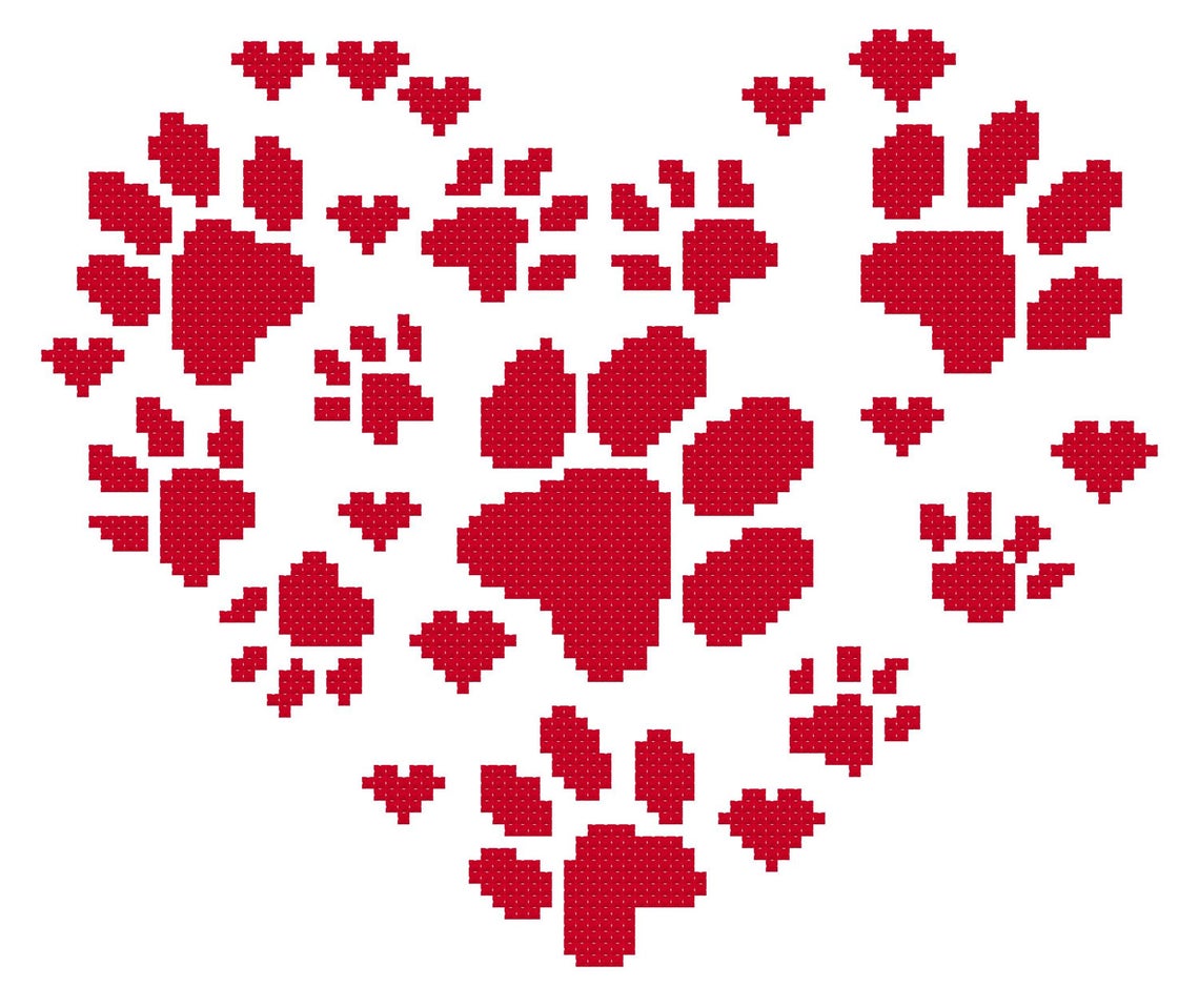 Heart Cross Stitch Pattern - Etsy