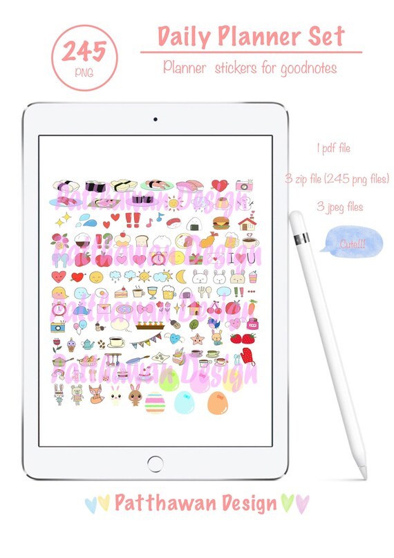 Daily Digital Sticker Set | Etsy