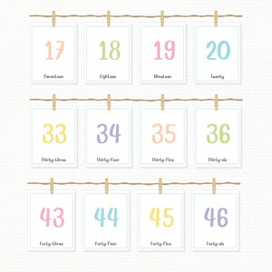 1-100 Number Flash Cards for Kids – Pastel Printable PDF, Montessori ...