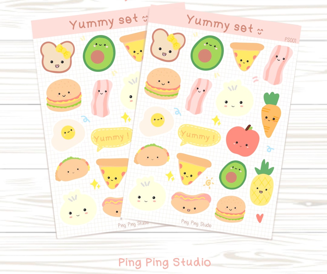 PS001 Yummy Set (printable Sticker Sheet/digital Download) - Etsy
