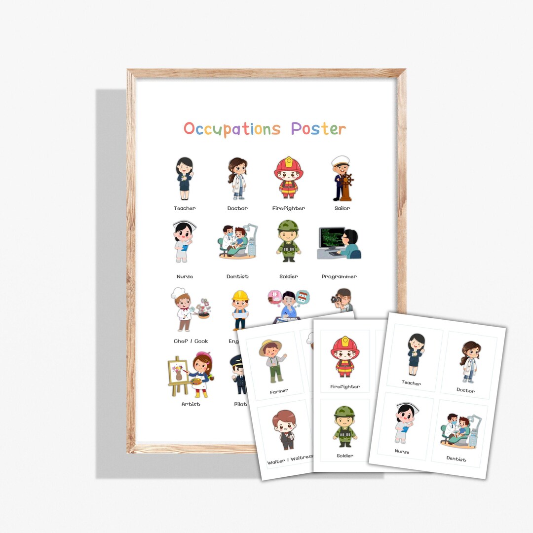 Community Helpers Poster & Flashcard Set: Career Vocabulary (PDF Bundle ...