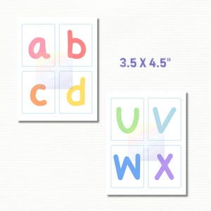 Pastel ABC Flash Cards: Uppercase and Lowercase (PDF Printable) - Etsy