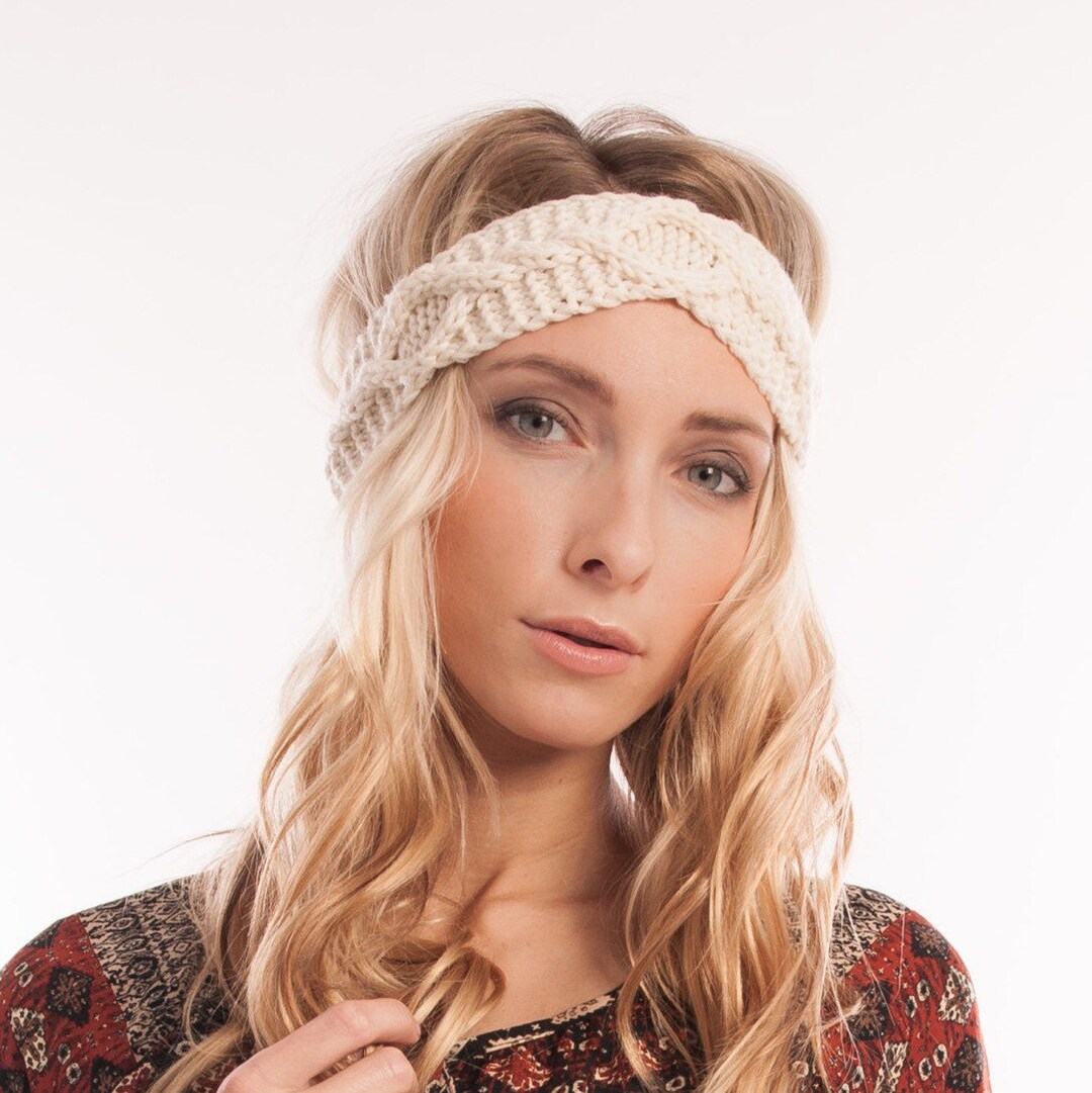 Hand Knit Turban Headband Ear Warmer Winter Headband Boho Etsy