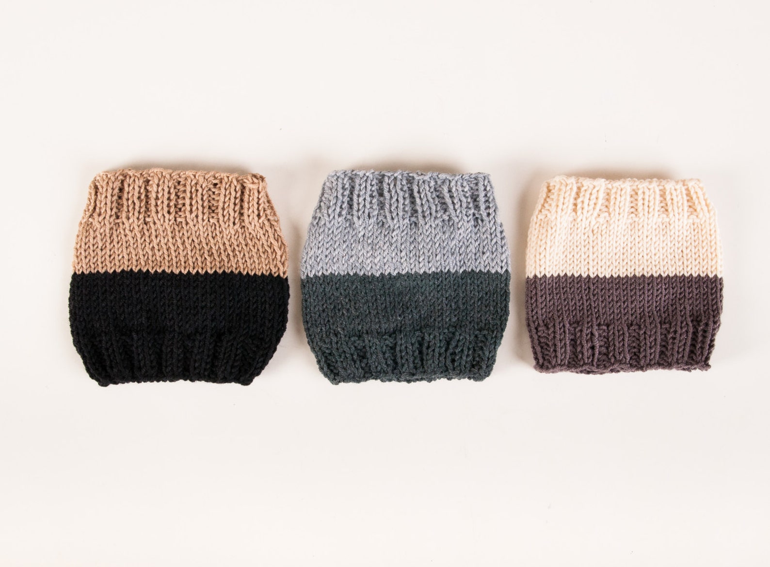 Knit Boot Cuffs Reversible Boot Toppers 2 Color Hand Knit Boot - Etsy