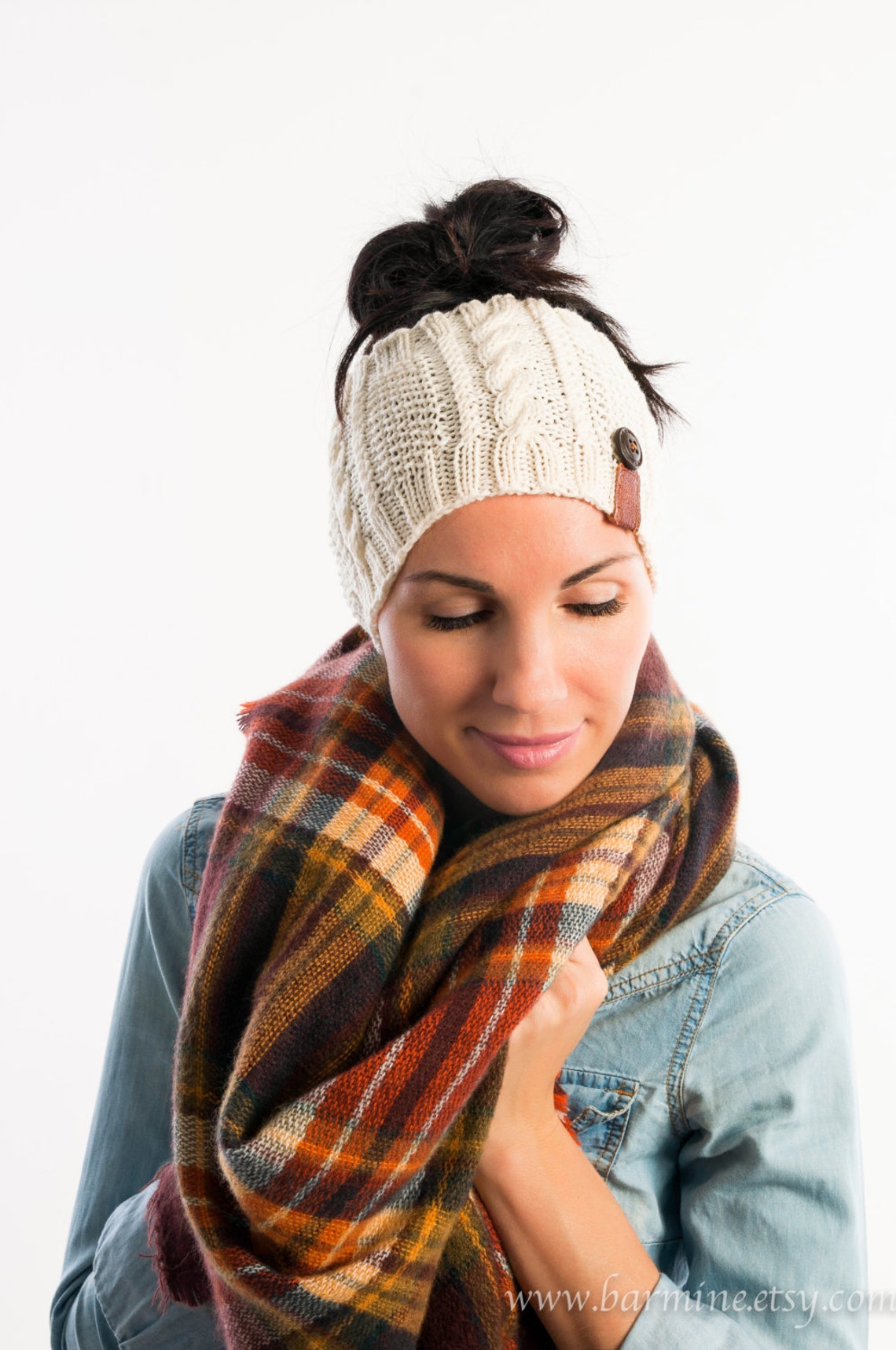 Cable Knit Headband Hand Knitted Head Wrap Merino Wool Knit | Etsy