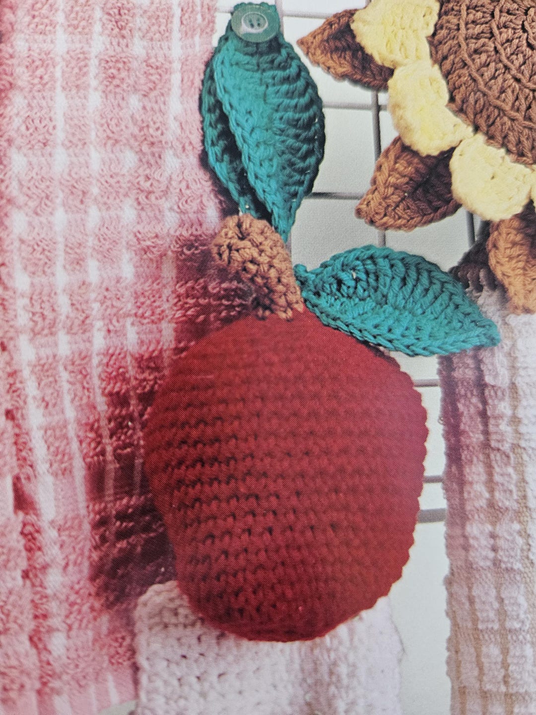 Vintage 1990s Crochet - Apple Towel Topper - PDF Instant Download - Etsy