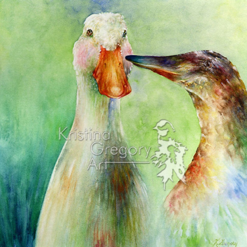 Surreal Mallard Duck Print, Archival Reproduction From A Watercolor ...