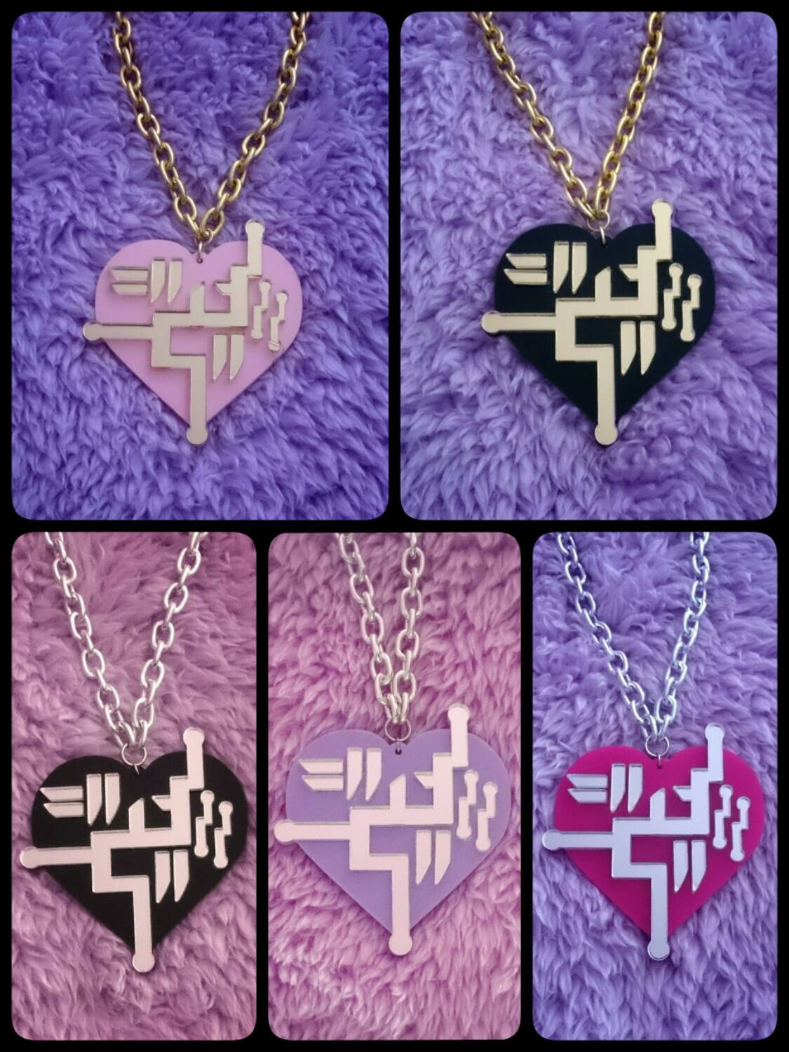Cyber Heart Necklace - Etsy