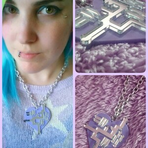 Cyber Heart Necklace - Etsy
