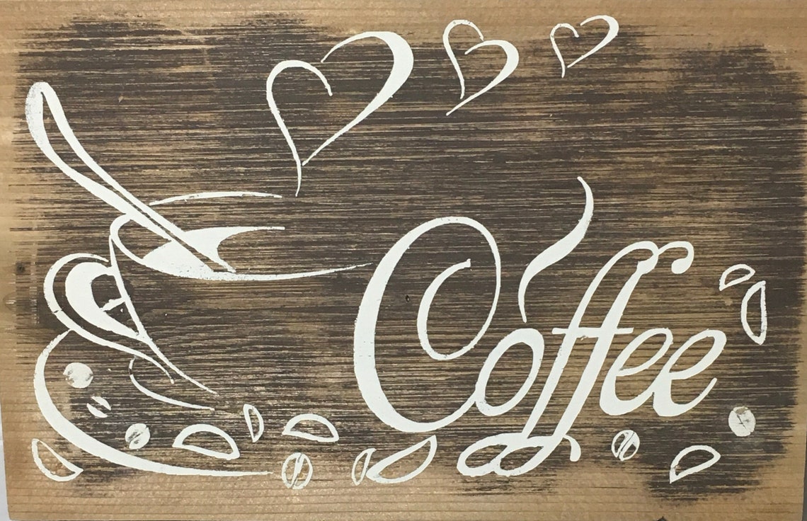 Letrero de café decoración de café coffeesign coffeedecor | Etsy España