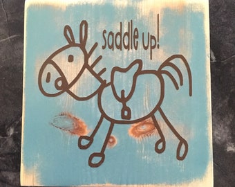 Saddle up Sign - Etsy