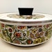 Vintage MCM Enamelware Floral Sauce Pan or Deep Skillet With Lid - Etsy