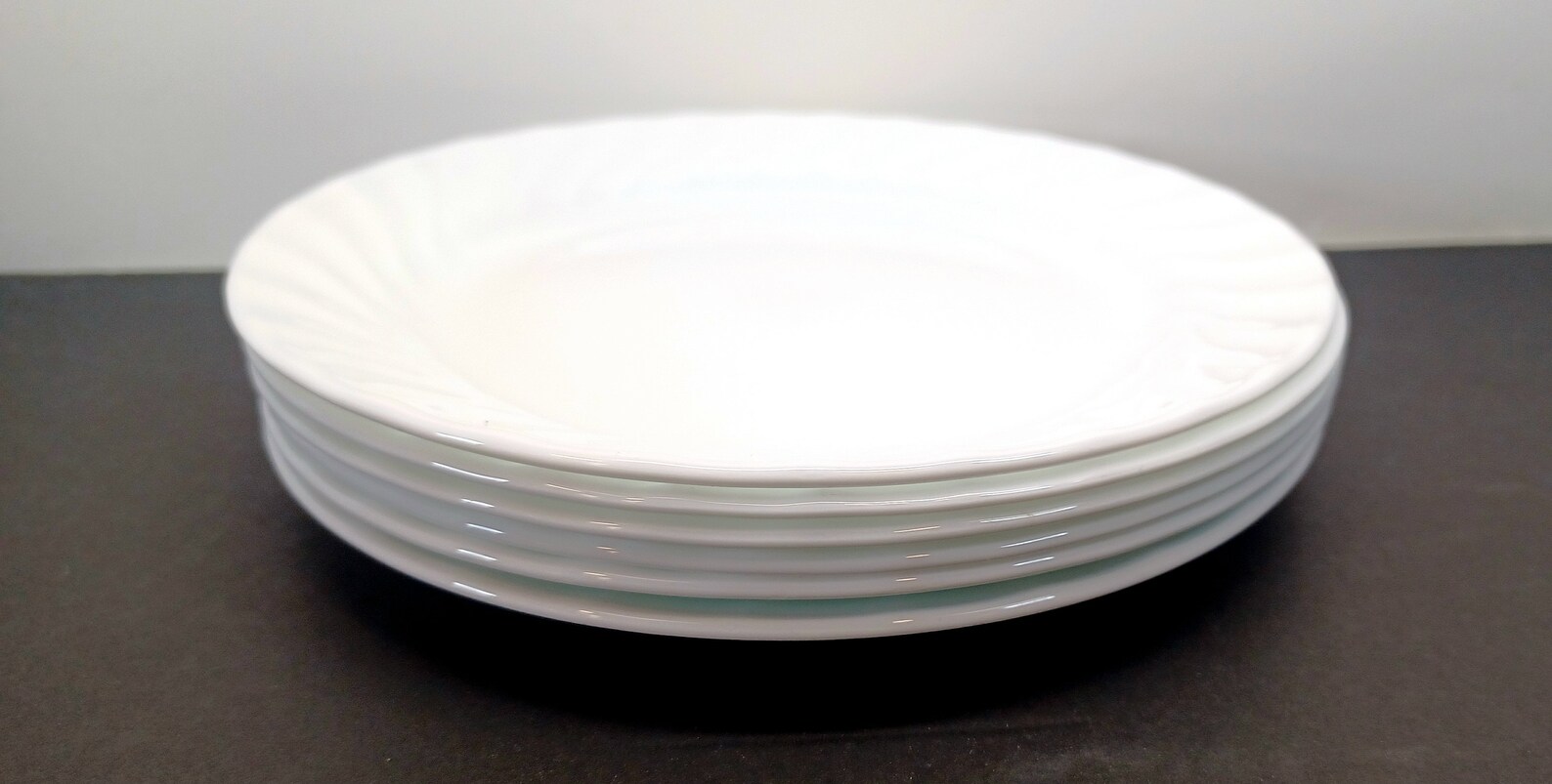 Corelle Enhancements White Swirl Salad Plates Corelle White Salad ...